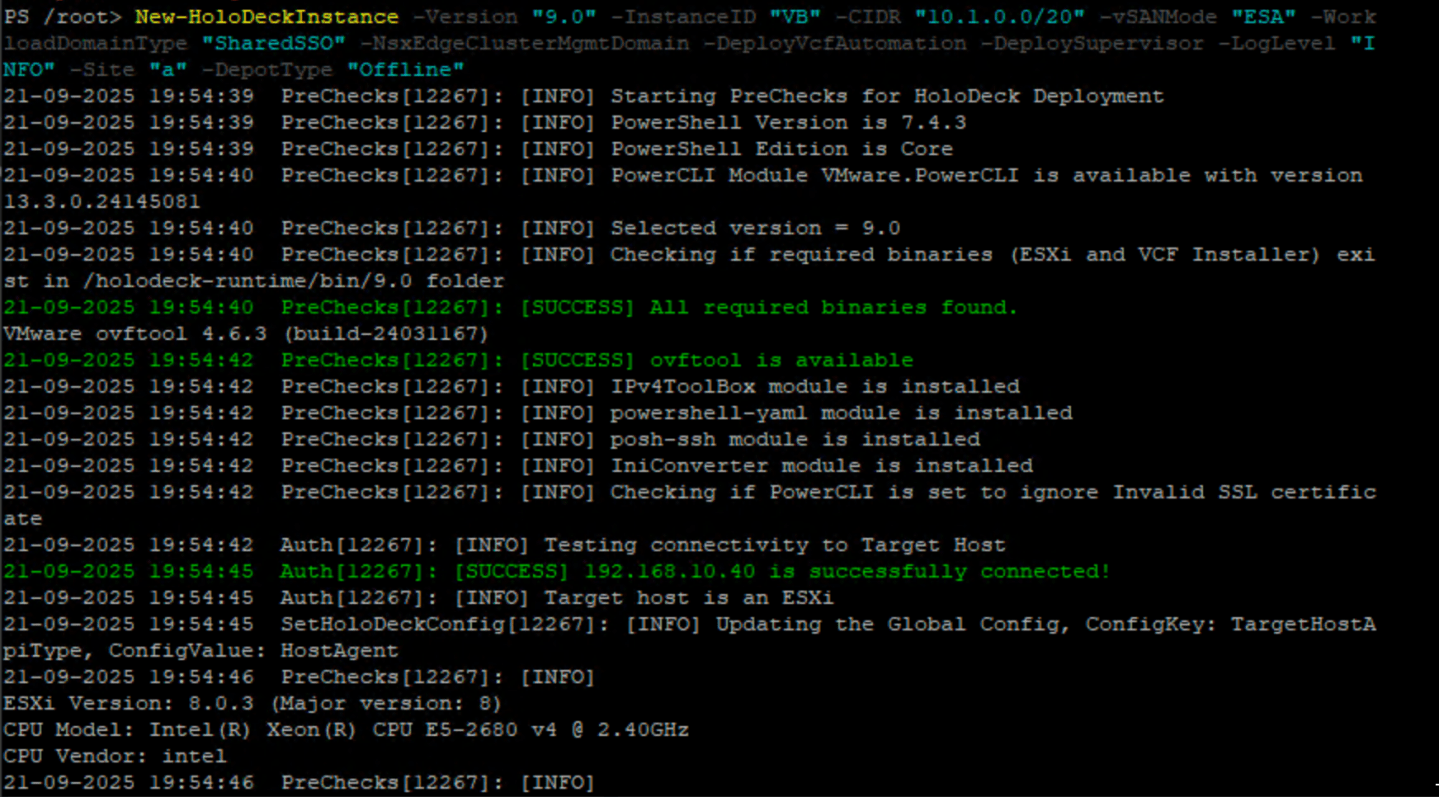 Holodeck & VCF9 – Bervid.net